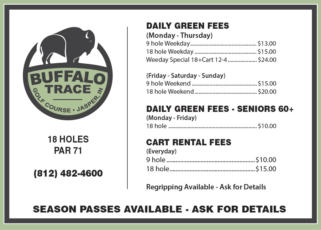 Rates - Buffalo Trace Golf Course